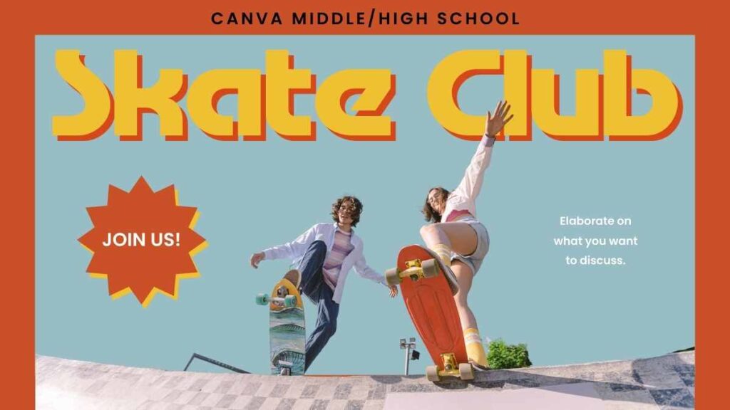 Chanclas de club de skate escolar retro de los años 90 - Slides gratis