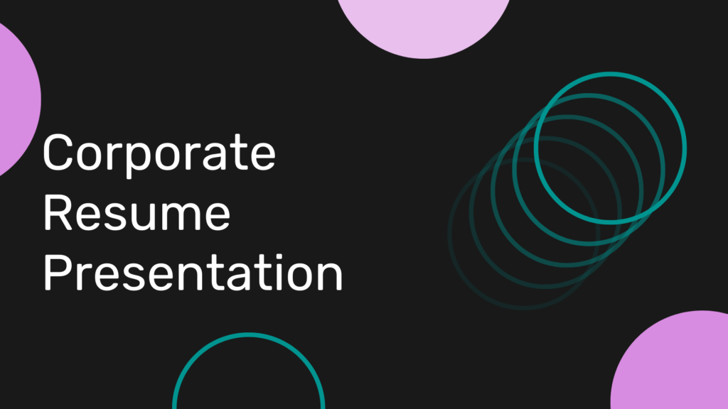 Diapositivas del currículum corporativo - Slides gratis