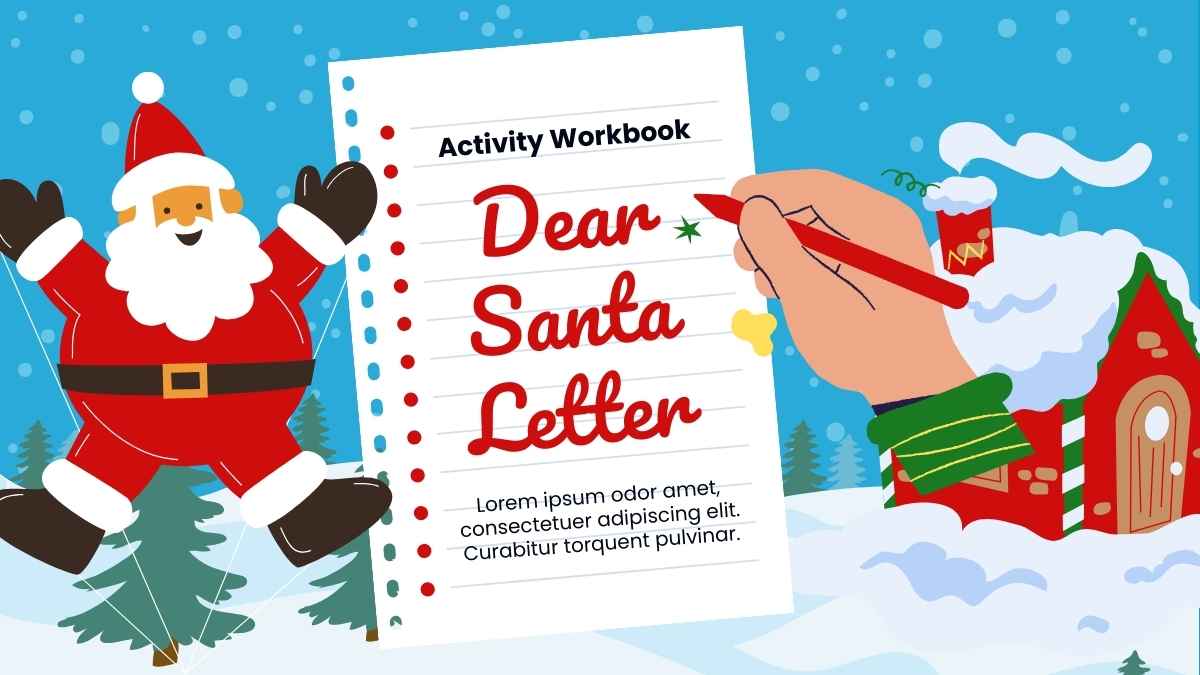 Diapositivas del libro de actividades con cartas de Querido Papá Noel ...