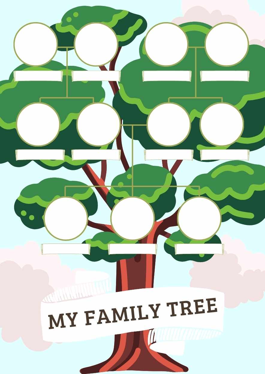 Lindo Ilustrado Mi Arbol Genealogico - Slides gratis