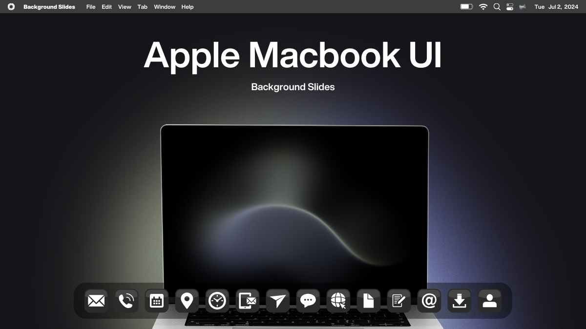 Diapositivas de fondo de la interfaz de usuario de Apple Macbook ...