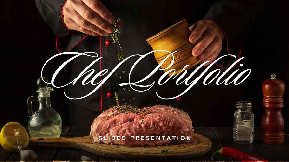 Diapositivas del portafolio del chef - Slides gratis