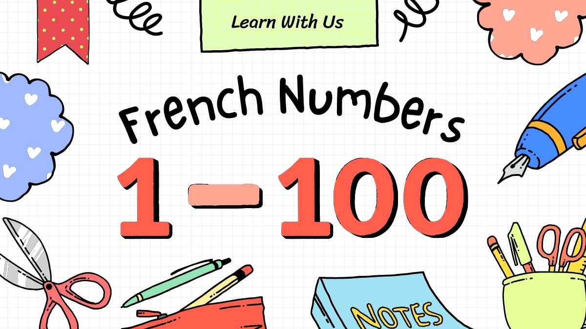Números franceses 1-100 diapositivas - Slides gratis