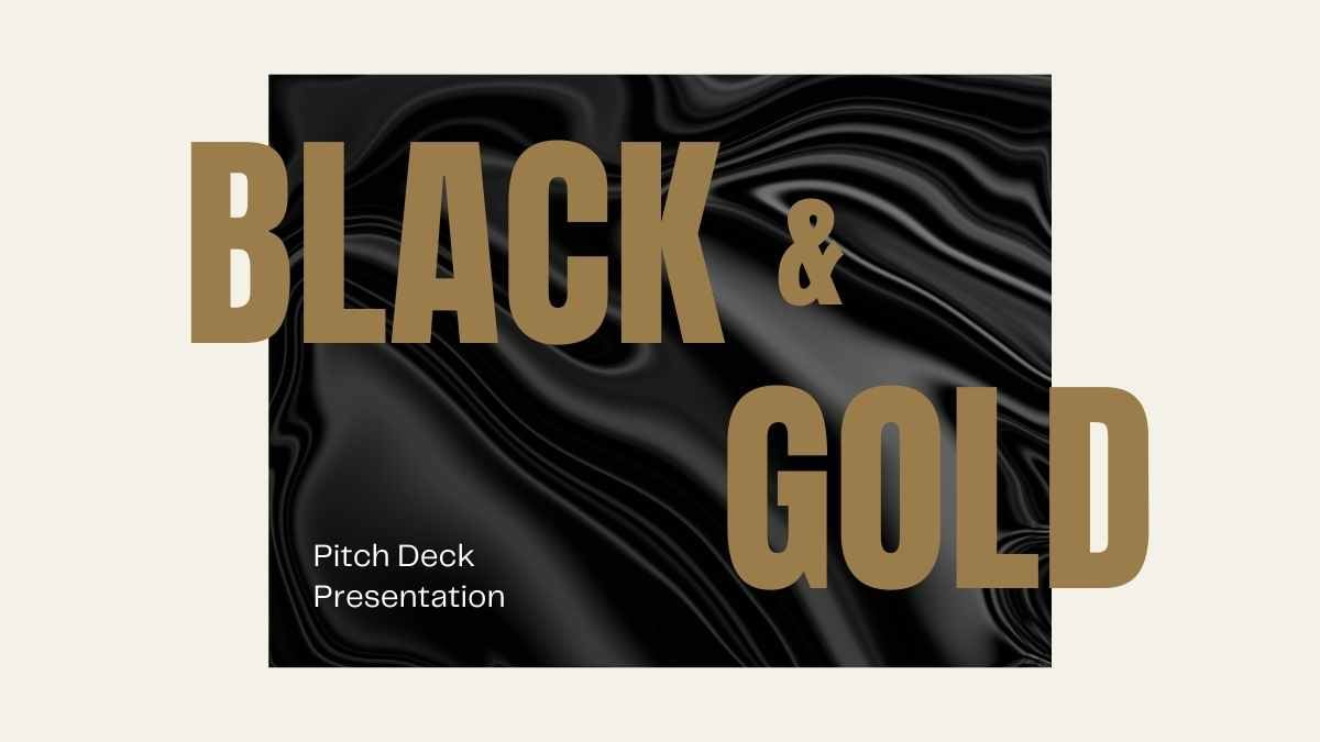 Plataforma de presentación minimalista en negro y dorado - Slides gratis
