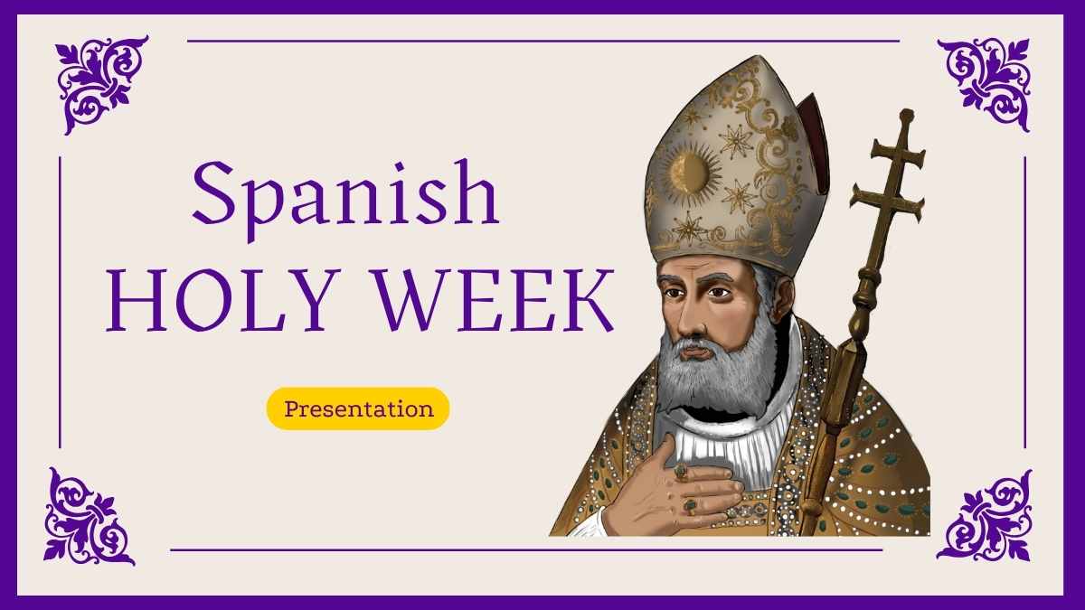 Diapositivas mínimas de Semana Santa en español - Slides gratis