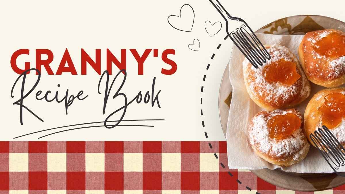 Diapositivas del libro de recetas de Doodle Granny - Slides gratis