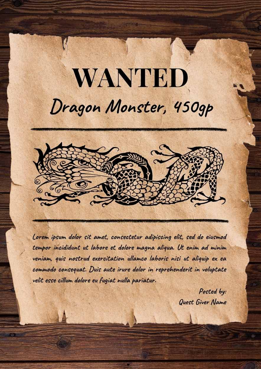 Dnd buscado Póster - Slides gratis