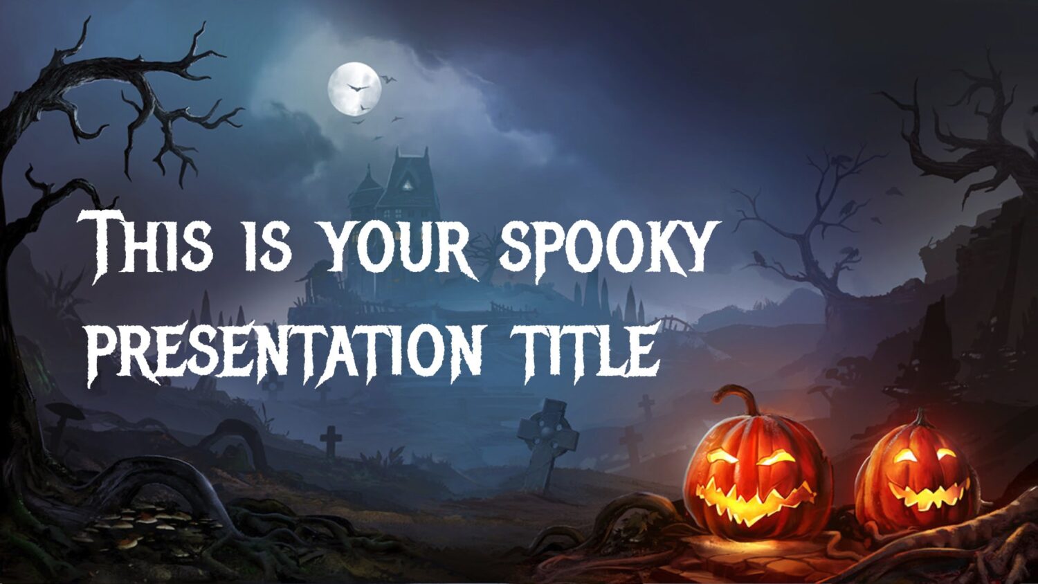 Diapositivas de Halloween de la casa encantada - Slides gratis